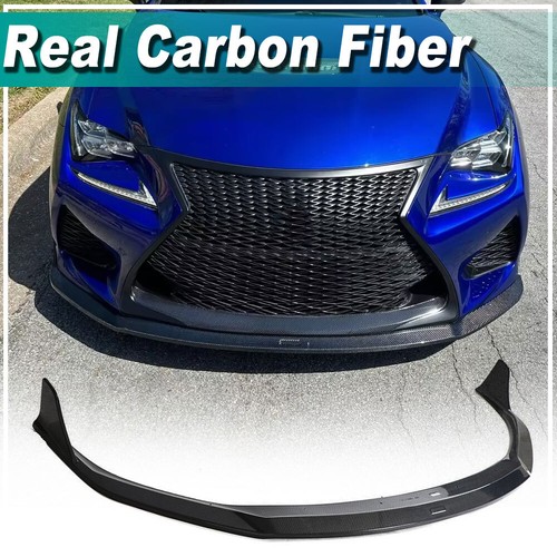 Fit For Lexus RC F Coupe 2015-2018 REAL Carbon Fiber Front Bumper Lip ...