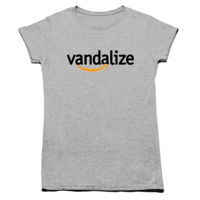 Vandalize womens Skater Style T shirt Evil Corporations Banksy | eBay