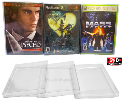 PLAYSTATION 2 PS2 & DVD STEELBOOK PROTECTIVE SLEEVE BOX PROTECTOR CLEAR ...