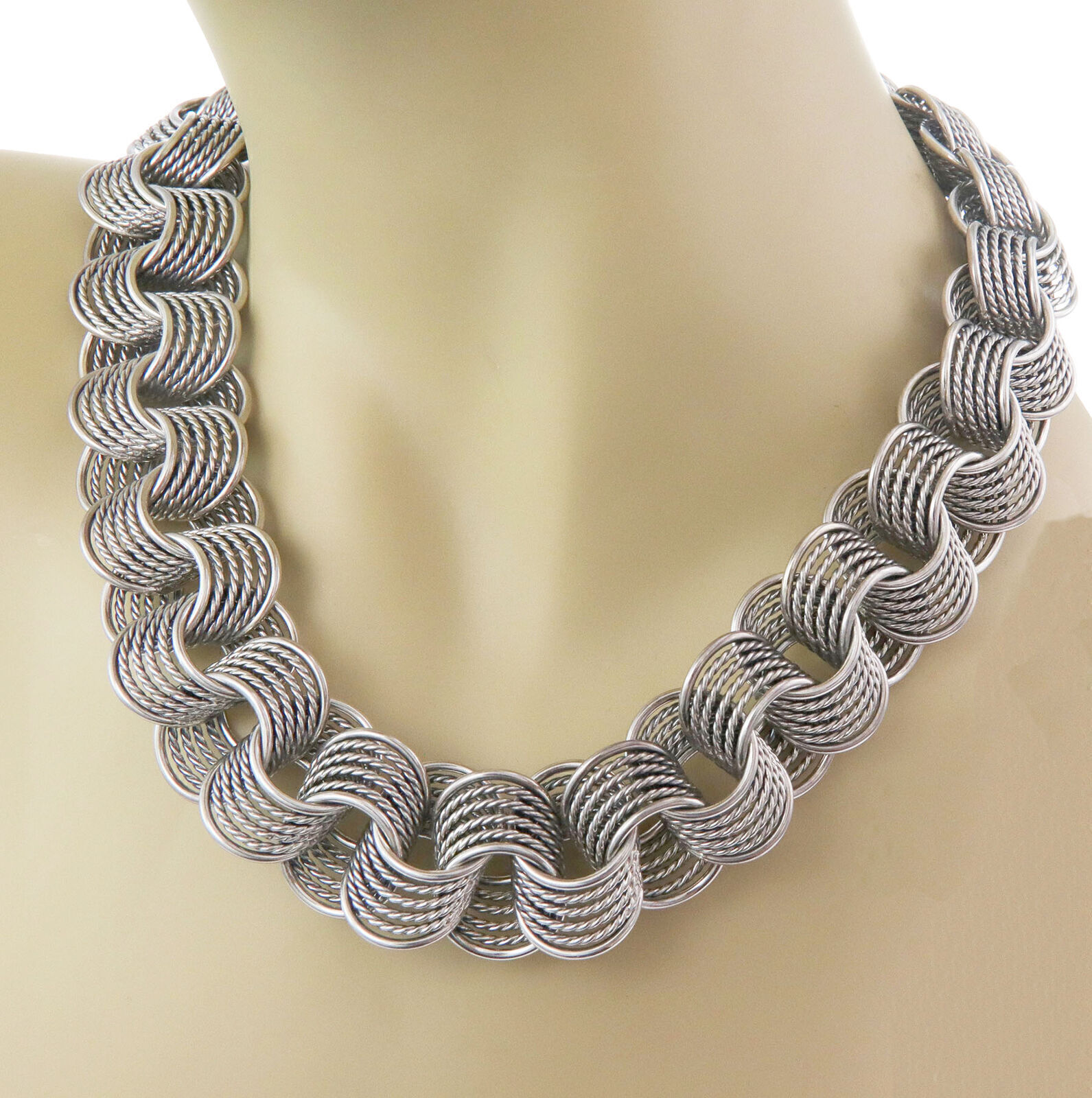 David Yurman Origami Sterling Silver Necklace - Gem