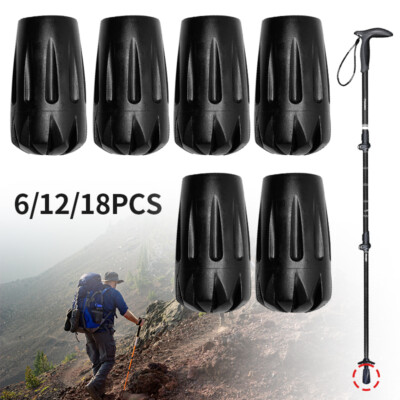6/12/18X Reinforced Anti-slip Rubber Tip Trekking Pole Hiking Walking ...