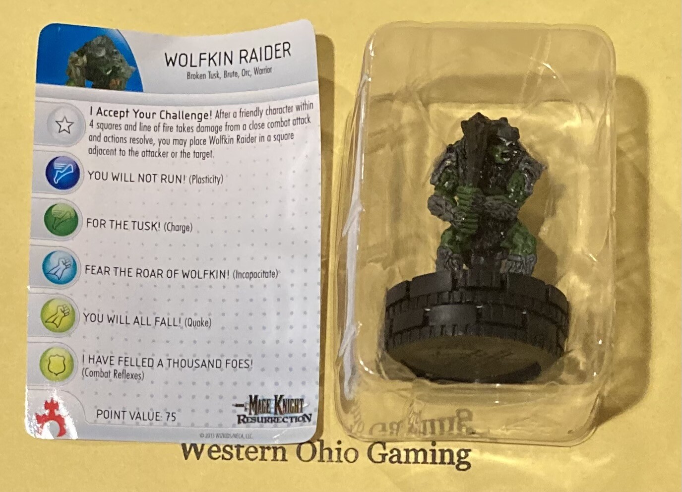 Heroclix Wolfkin Raider #009 NEW Mage Knight Resurrection Single Figure ...