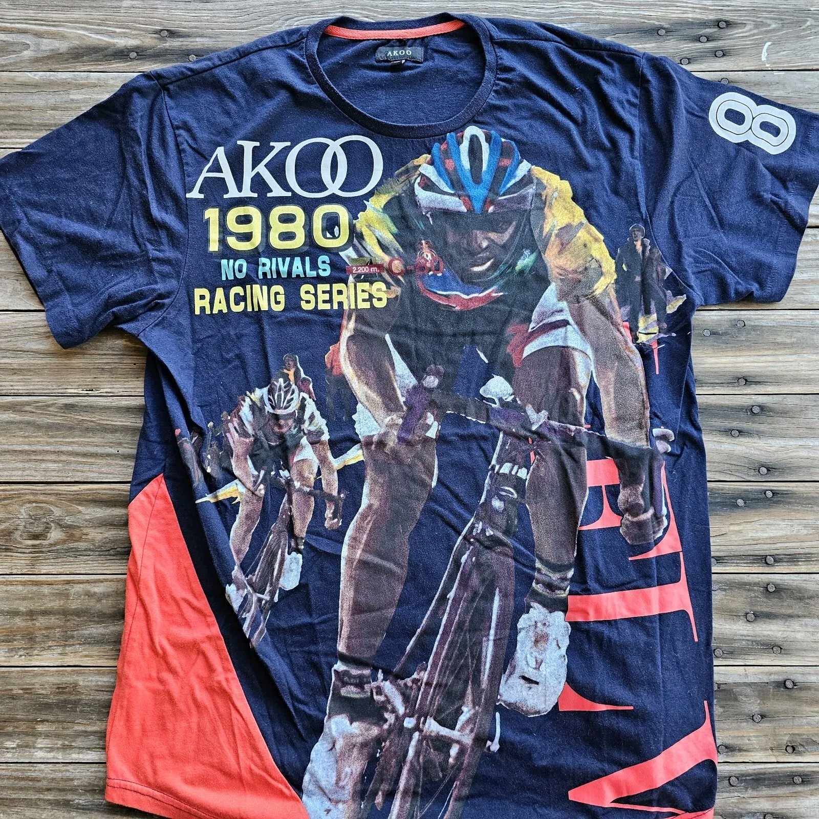 Vtg Akoo Cycle Racing T Shirt 2XL | eBay