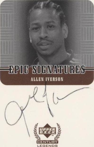 1998-99 Upper Deck Century Legends - Epic Signatures Allen Iverson #AI ...