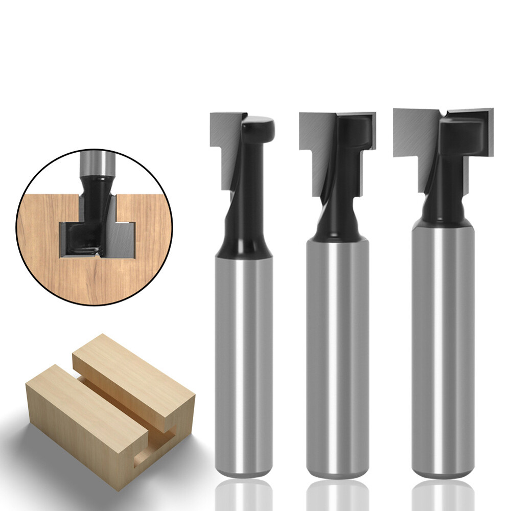 3PCS 8mm Shank T-Slot Cutter Router Bit for 9mm 3/8" 1/2" Hex Bolt | eBay
