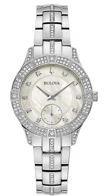 New Bulova Silver Womens Analogue Watch Phantom Crystal 96L291 | eBay