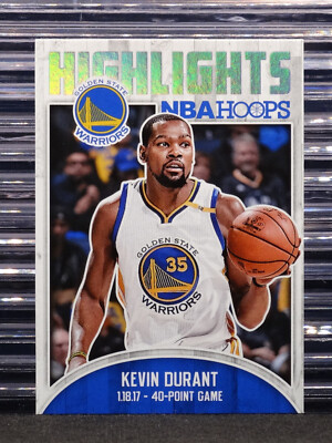 Kevin Durant 2017-18 Panini NBA Hoops Highlights #10 NBA Basketball Insert Card_ | eBay
