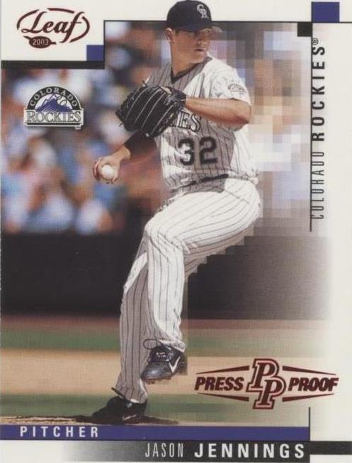 2003 Leaf - Jason Jennings #158 Press Proof Red for sale online | eBay