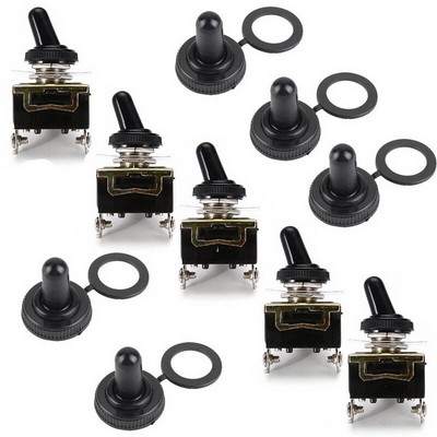 5 Set Toggle Switch Rubber Waterproof Cap Boot Switch 2 Position ON/OFF ...