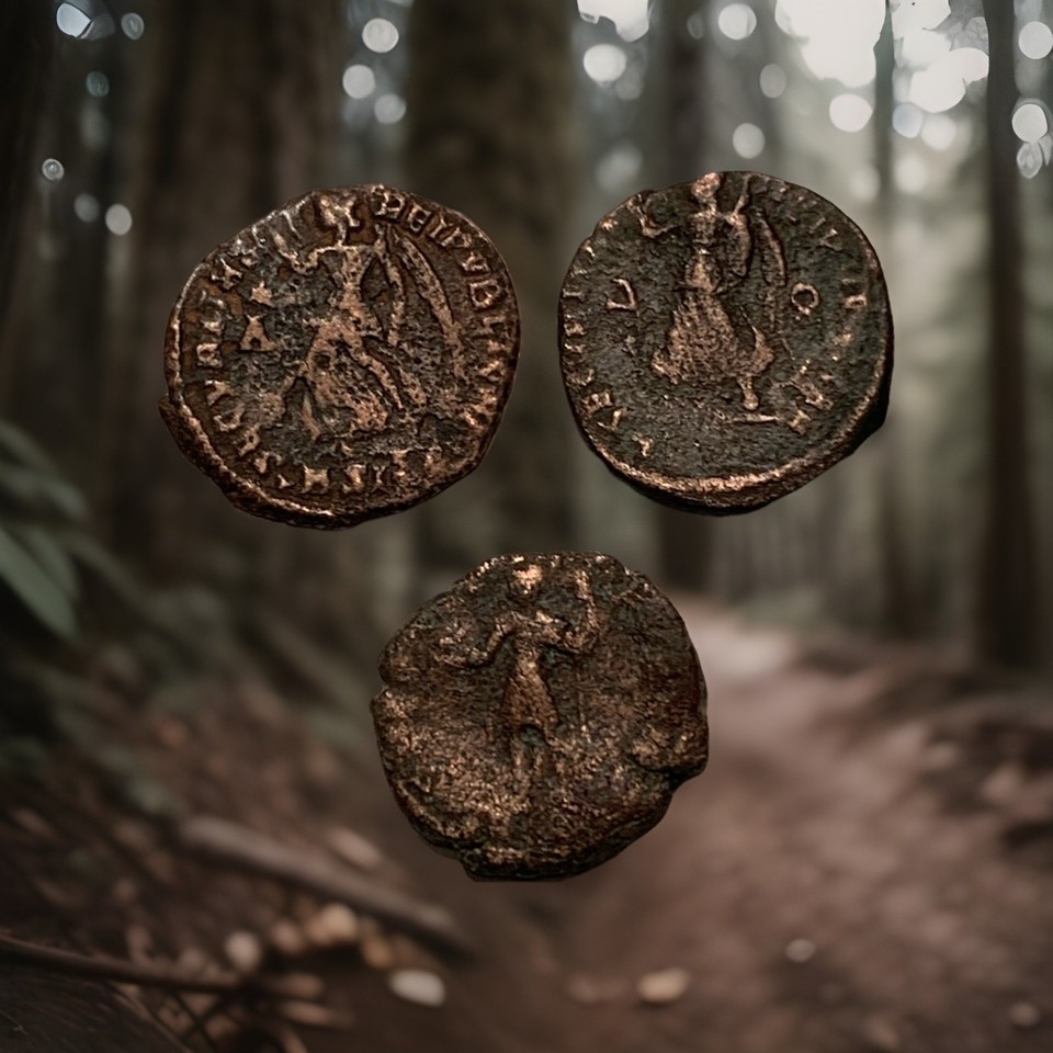 Lot of 3 Genuine Ancient Roman Coins - Constantine Era 307-350 AD ...