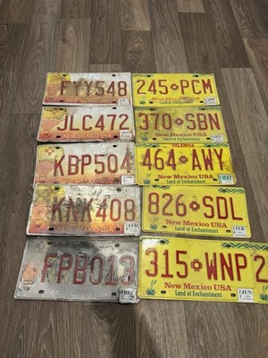 Lot Of 10 Yellow License Plates | eBay