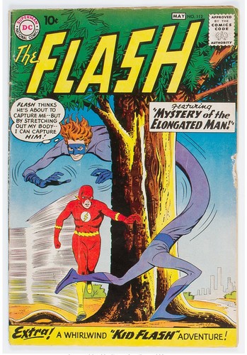 1960 Flash 112 VG+ Origin and 1st appearance of the Elongated Man. | eBay