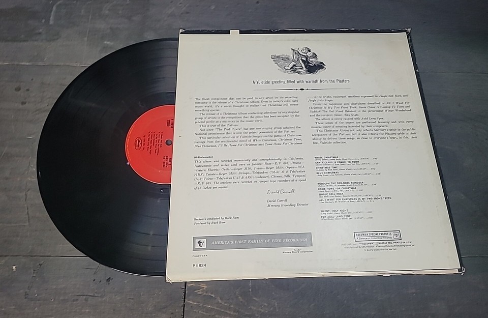 The Platters ‎- Christmas With The Platters Vinyl Record LP Mercury ...