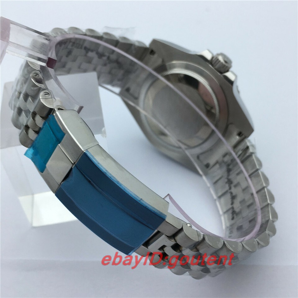 40mm Sterile Black Dial Ceramic Bezel Sapphire Glass GMT Automatic mens ...