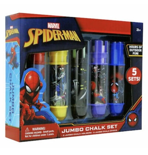 Spider Man Jumbo Chalk Set with 5 Holders | eBay