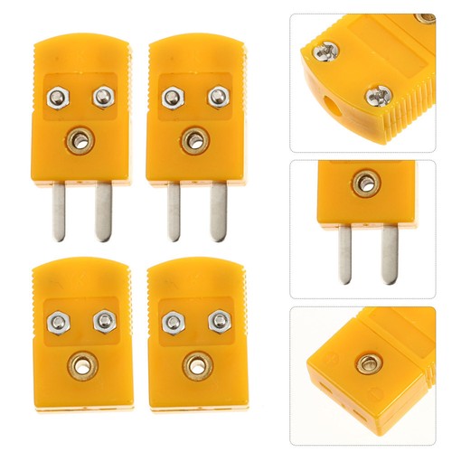 4 Pcs Thermocouple Plugs Junction Connectors Male Multimeter K Type ...