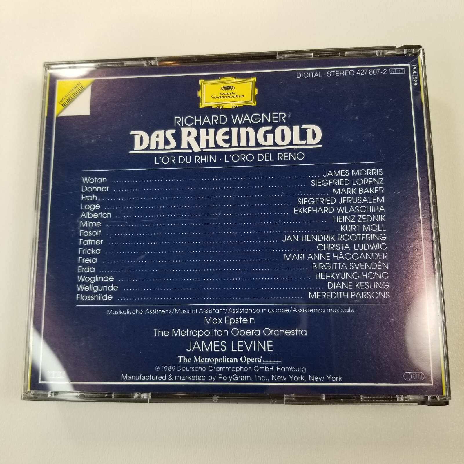 Wagner: Das Rheingold - 3 Discs - Audio CD By James Morris - Very Good ...