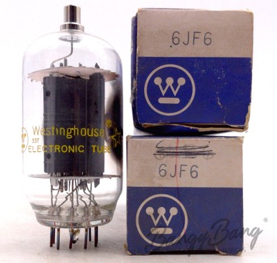 2 Westinghouse 6JF6 Compactron Pentode TV Amp. Audio Vacuum Tube Valve ...