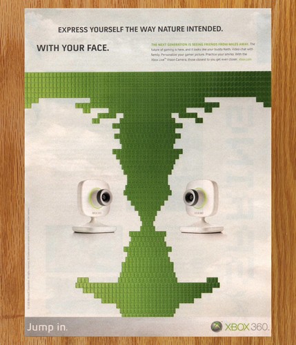 Xbox 360 Camera Your Face - Video Game Print Ad / Poster Promo Art 2007 ...
