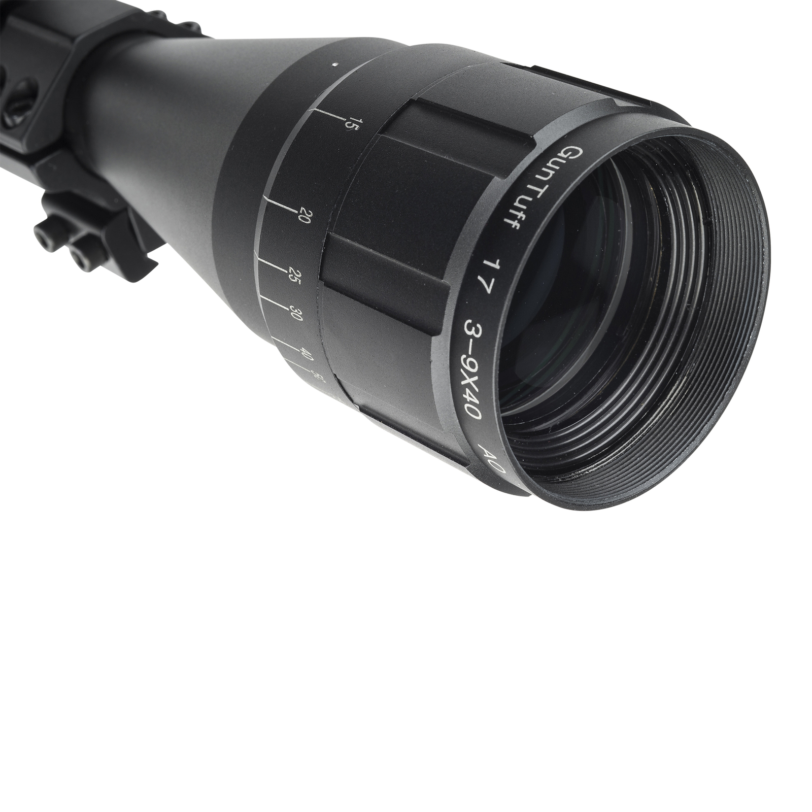 GunTuff 17 3-9x40 AO Rifle Scope BDC Turret .17HMR PX Adjustable + 11mm ...