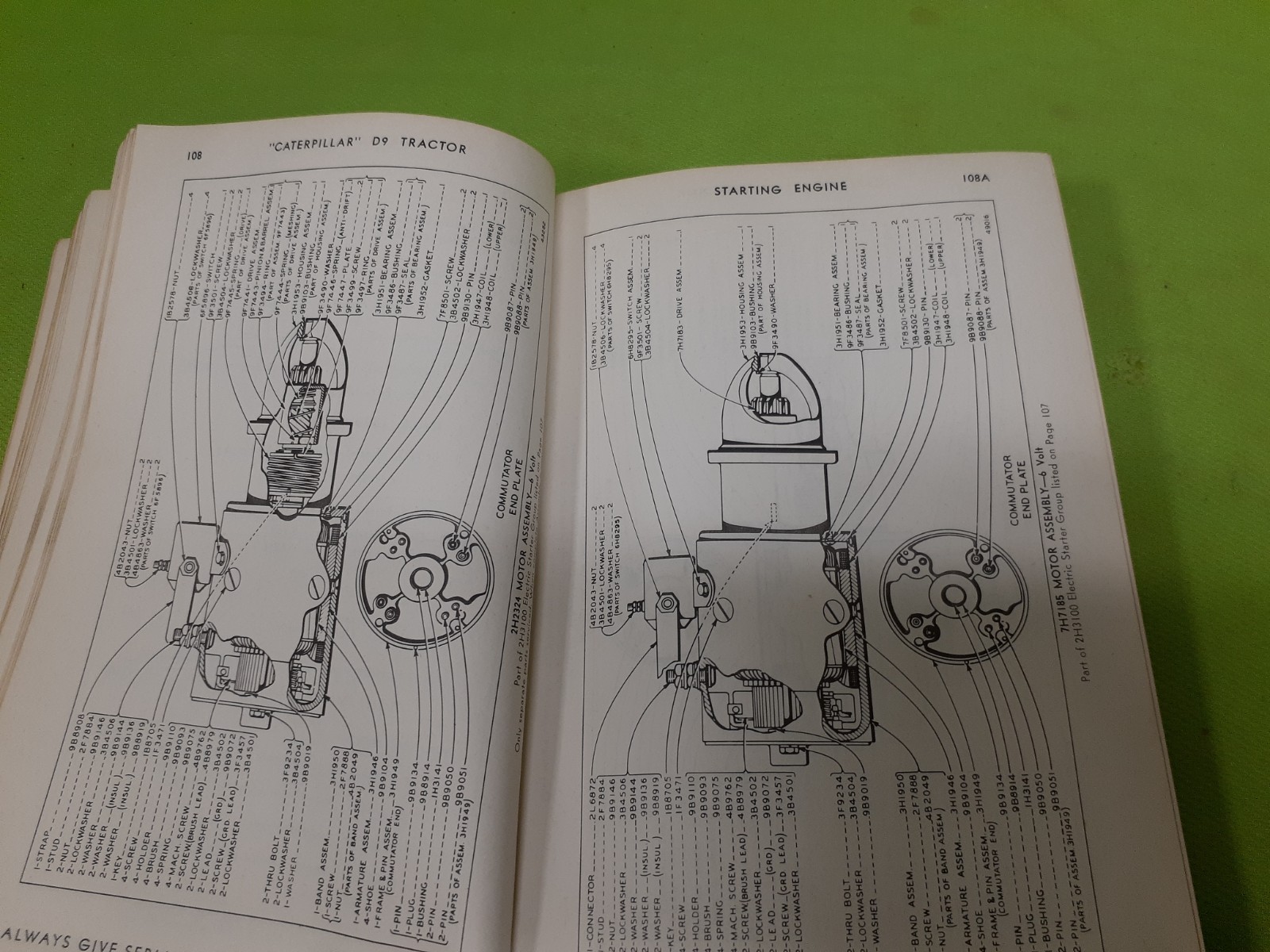 Caterpillar D9 Tractor Torque Converter Drive Parts Book Catalog Manual ...