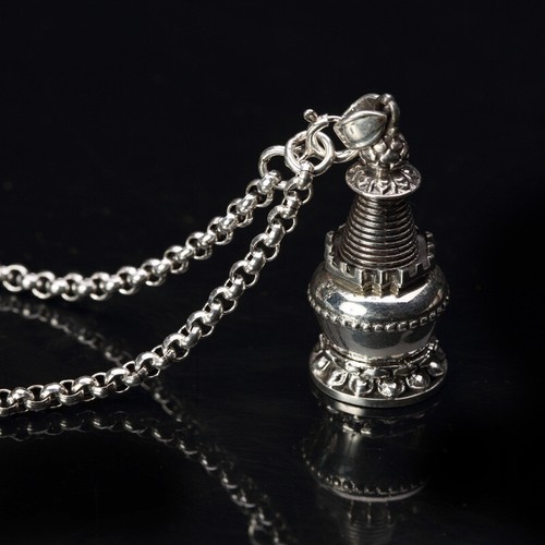 Vintage Real 925 Sterling Silver Pagoda for Buddhist Relics Stupa New ...