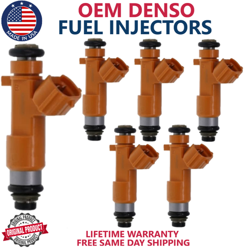 NEW x6 GENUINE DENSO Fuel Injectors For 2015, 2016 Infiniti Q70L 3.7L ...