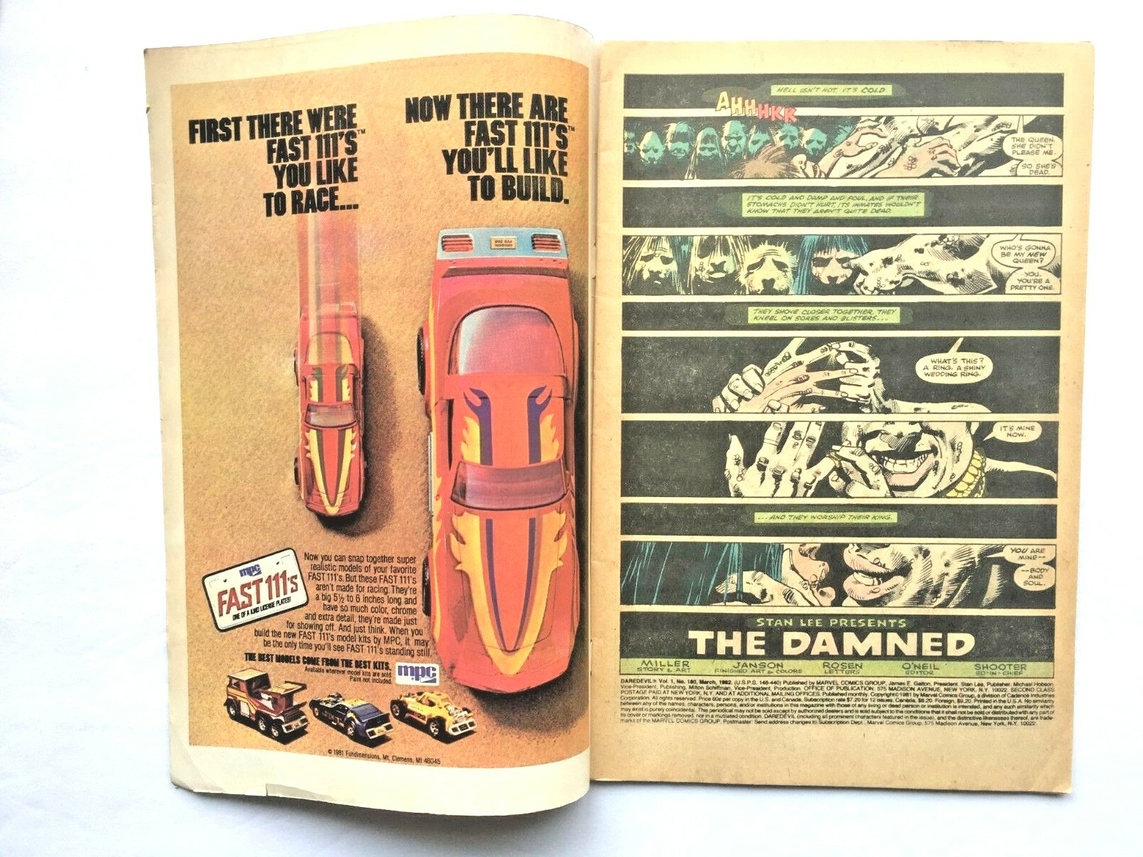 Daredevil #180 Marvel Comics 1982 Newsstand Edition Elektra Kingpin ...