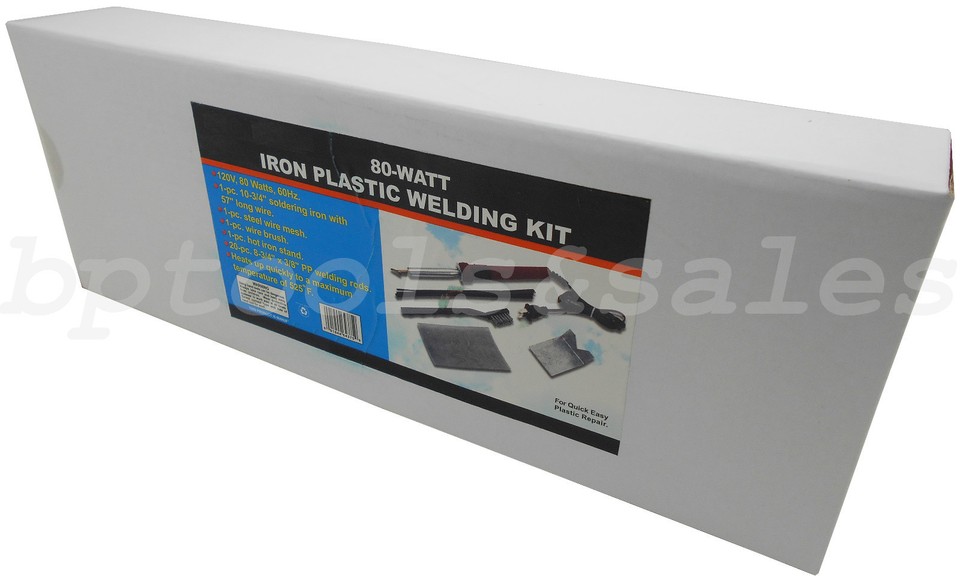 80 Watt Iron PLASTIC WELDING KIT TPO TEO PP Rod Mesh Auto Car Welder ...