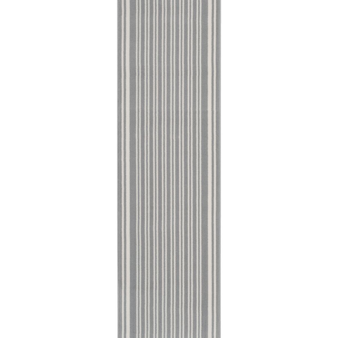 Grey Striped Stair Carpet Runner Rug For Step Treads Hallway Entrance ...