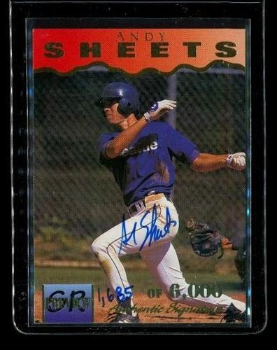 Vintage 1995 SIGNATURE RC AUTOGRAPH Baseball Card #32 ANDY SHEETS ...
