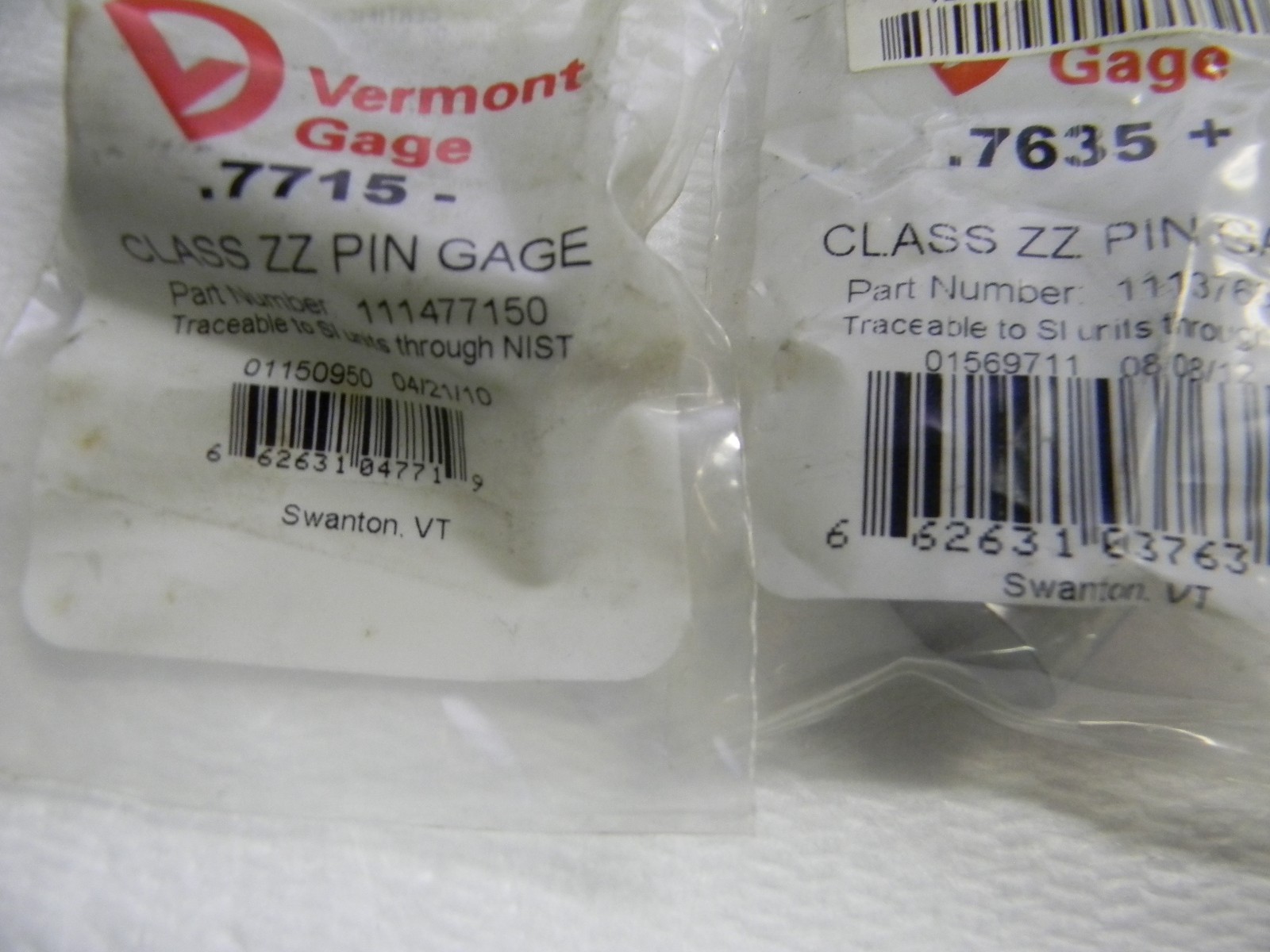 Vermontgage Single Replacement Pin Gages Mix Lot QTY 4 74926494 | eBay