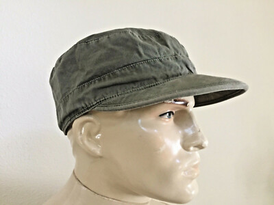 WWII G.I. M1943 LATE WAR MANUFACTURE O.D. COTTON FIELD CAP WITH VISOR ...