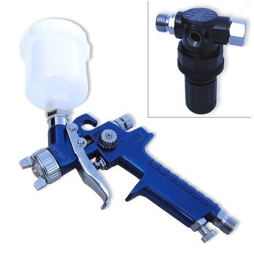 1.0mm PRO HVLP Air Spray Paint GUN Mini Gravity Feed Compressor ...