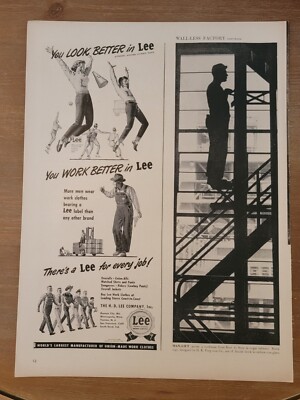 NOSTALGIC Print Ad Advertisement 1950 Lee Jeans You Look Better In Lee ...