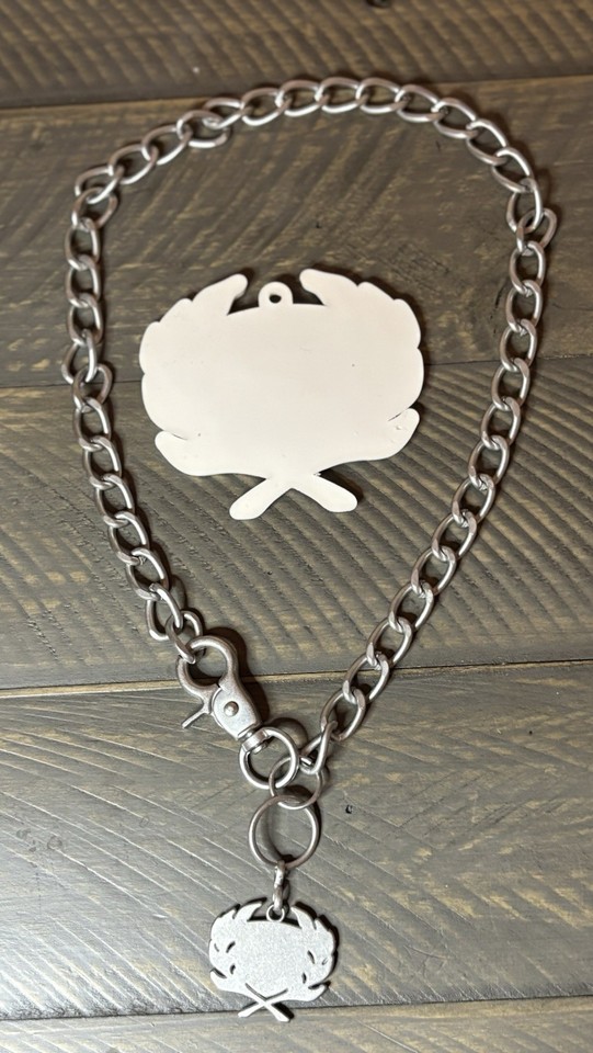 Phat Farm 20” Jean Chain and 3x2.25” Rubber Key Chain Logo Emblem ...
