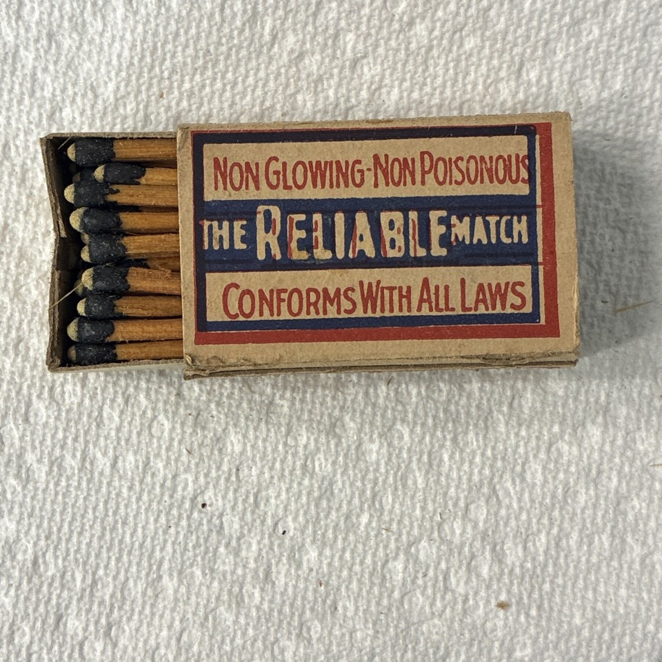 VTG Reliable Match Federal Match Corp. Matches Stick Unused Match box ...