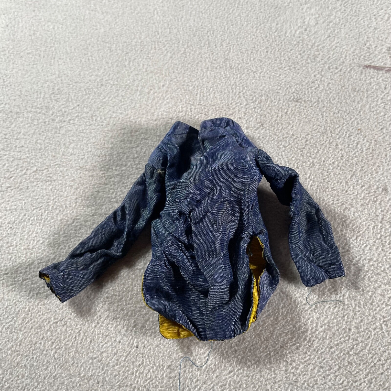 1966 Ideal DR EVIL Jacket Action Figure Blue Coat Part Piece Captain ...