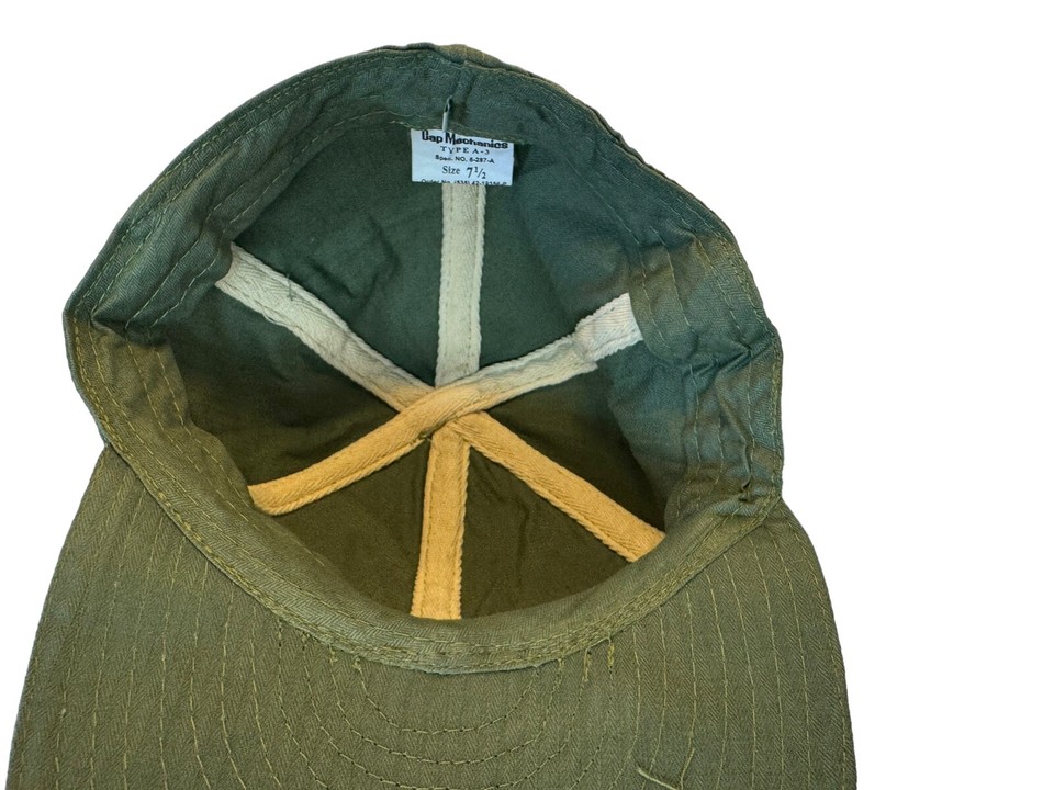WWII USAAF A3 A-3 HBT MECHANICS CAP | eBay