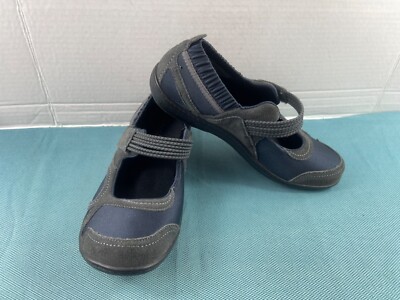Aetrex Berries Womens Shoes Blue Gray 7.5 M Mary Jane Slip On Comfort ...
