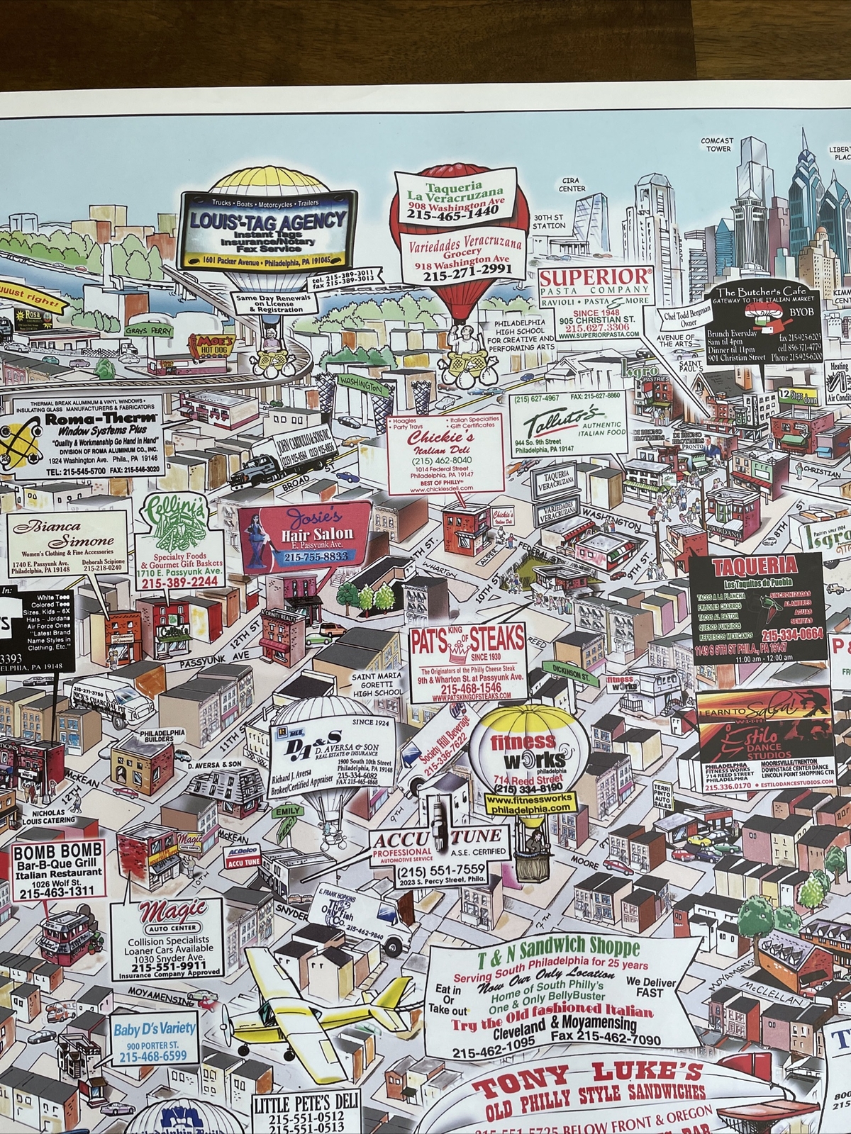 RARE City Of Philadelphia South Philly Image Poster Decor 3’ X 2 ...