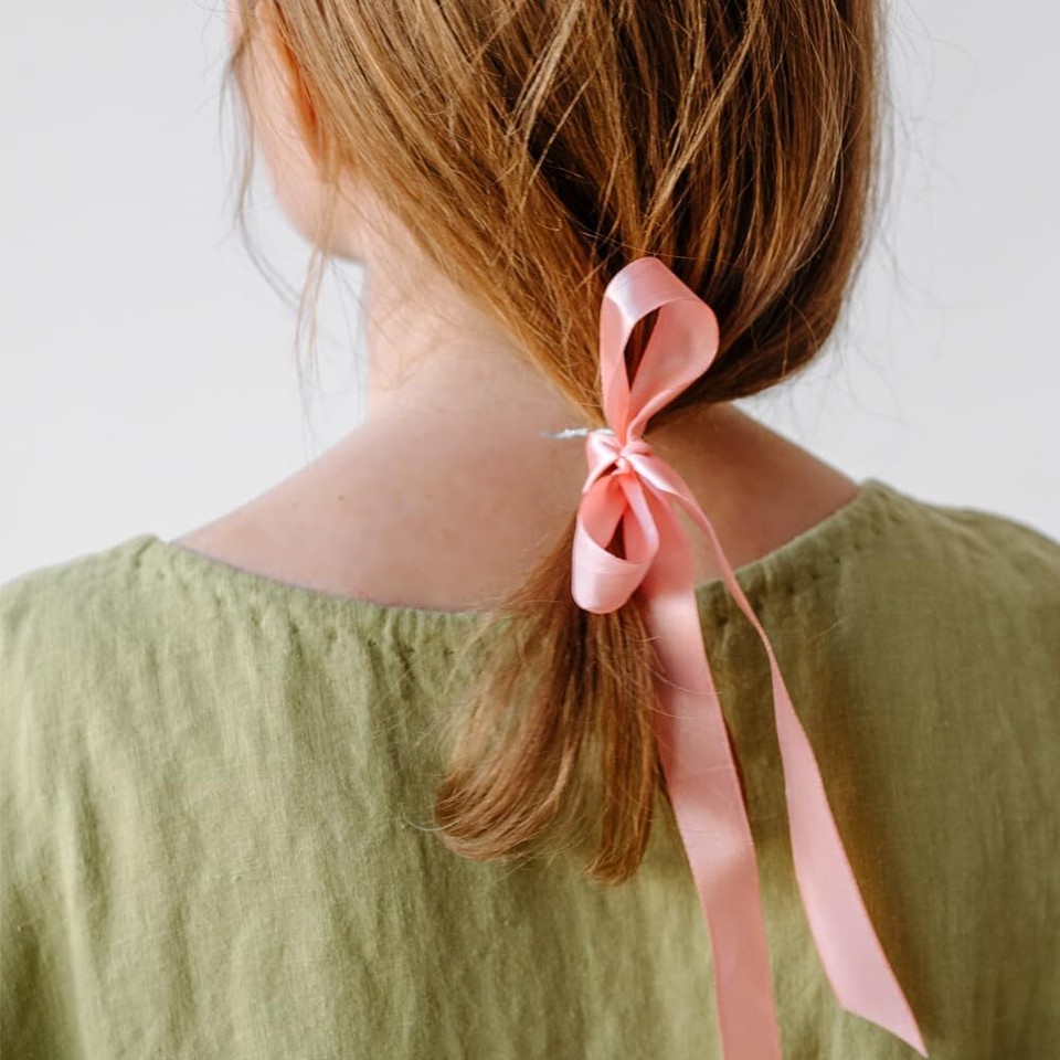 3/8" Width x 100 Yards Satin Ribbon Small Pink Ribbon Perfect for DIY ...