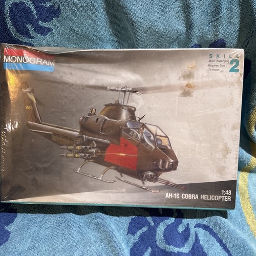 1991 Monogram AH-1S Cobra Helicopter Model Kit #5444 1:48 Scale NIB New ...