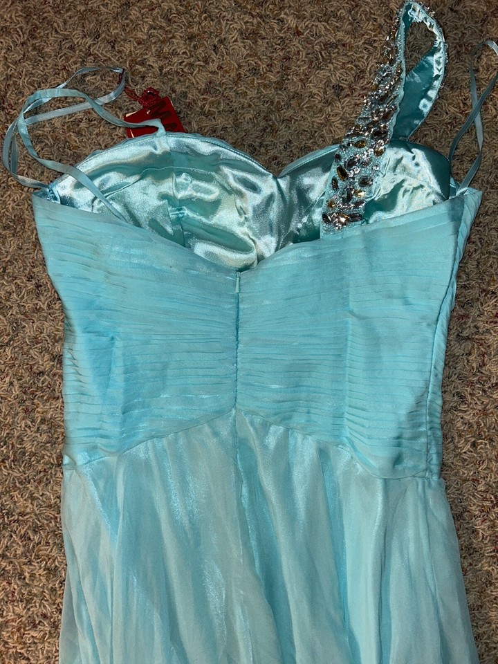 May Queen Couture Women’s Aqua detail long formal gown size 10 | eBay