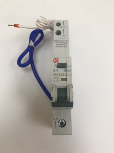 WYLEX 16a RCBO 30ma 6ka 230v TYPE A NH B CURVE FULL SIZE NHXSBS1B16 ...