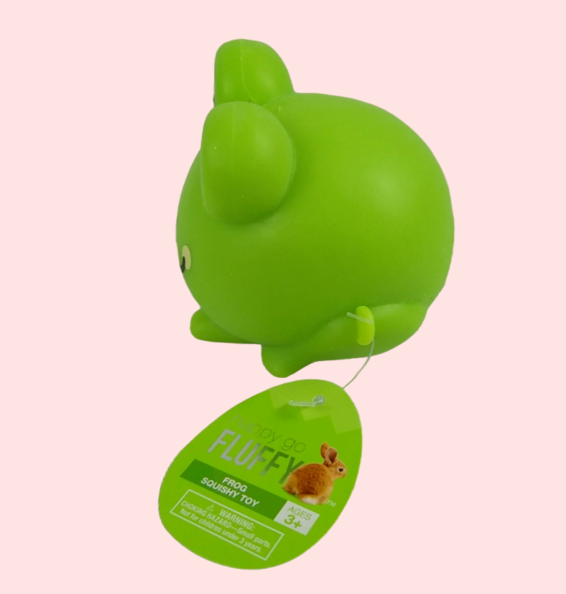 Frog Squishy Toy Figure Squeezable Toad Happy Go Fluffy Sand Buddies ...