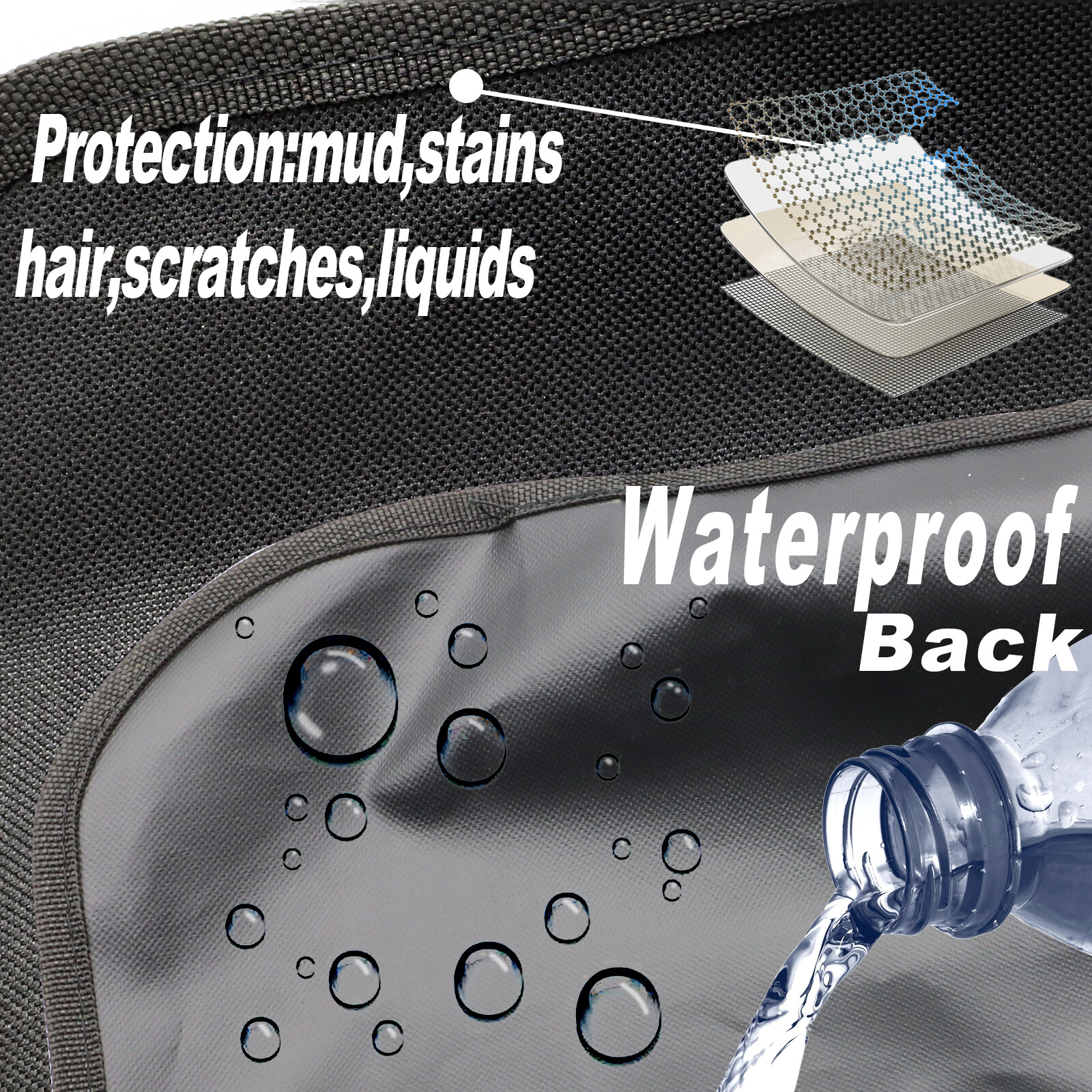 AU 2 In 1 Waterproof Car Rear Back Seat Cover Pet Dog Boot Mat.Cargo ...