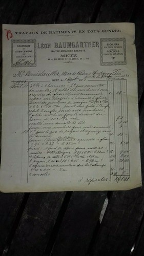 Travaux Bâtiments Maître Menuisier Ebéniste Léon BAUMGARTNER à METZ ...