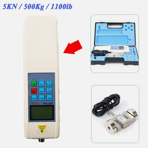 Digital Push Pull Force Gauge Meter Tester Dynamometer Tools 5KN ...