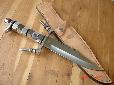 JOE HOUSER CUSTOM BUCK KNIFE 184 BUCKMASTER HEX NUT HANDLE 425M SS ...